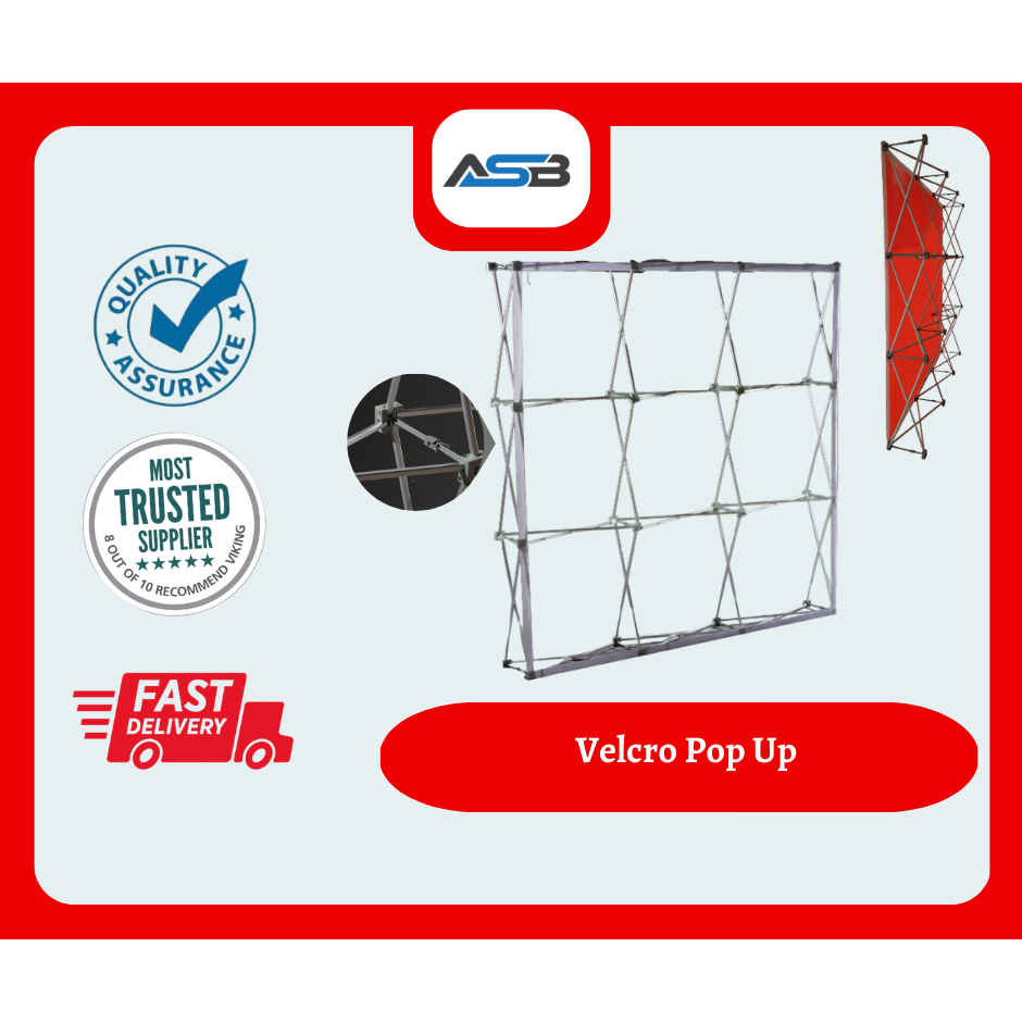 Velcro Pop Up System, 2285mm x 2285mm. Backdrop stand, velcro needed ...