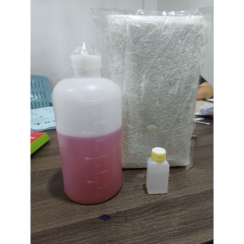 Fiberglass Resin/Gum Fiber/Kain Fiber Mat/Resin/Fiber 1KG(Set 3 in 1 ...