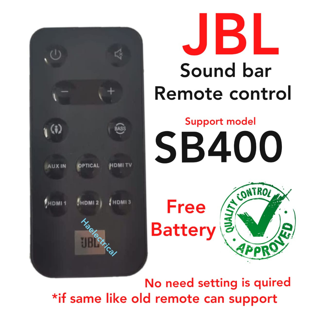 JBL SB400 Sound Bar Remote Control SB400 (Free Battery) | Shopee Malaysia