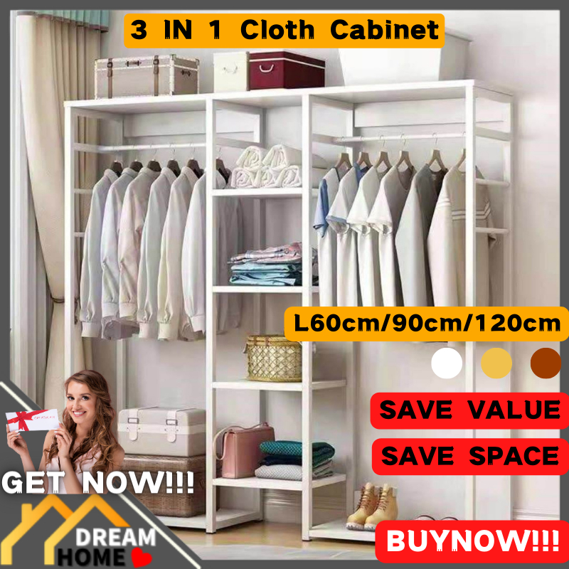 Dream Home Almari Baju Besi Tempat Gantung Baju Rak Baju Besi Ikea ...