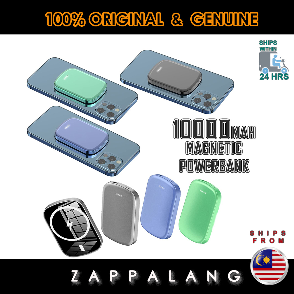 Magnetic Wireless Powerbank 10000mah with LED Battery Indicator for iP ...