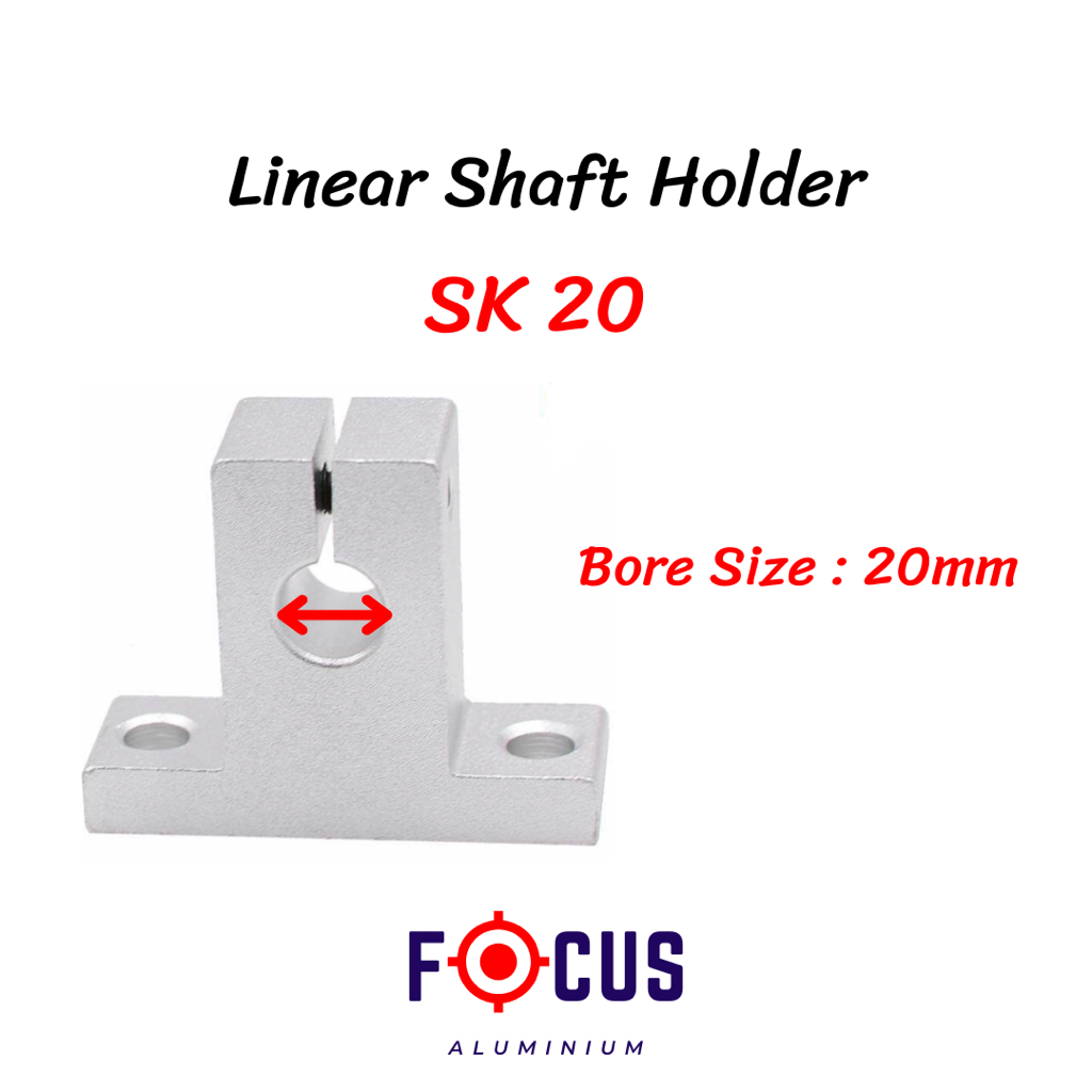 🇲🇾 SK SHF SH A Series Flange Slit LM Linear Bearing Shaft Support Holder SHF 8 SHF 10 SHF 12 SHF ...
