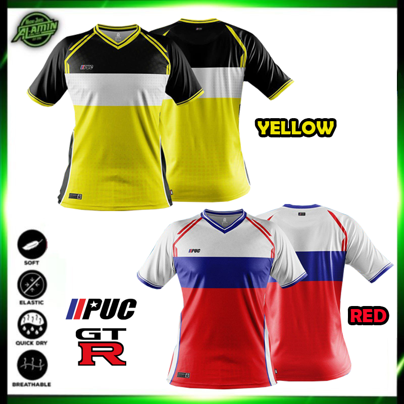 PUC GTR | Red & Yellow | Jersey Microfibre Sesuai Utk Sukan Futsal Bola ...