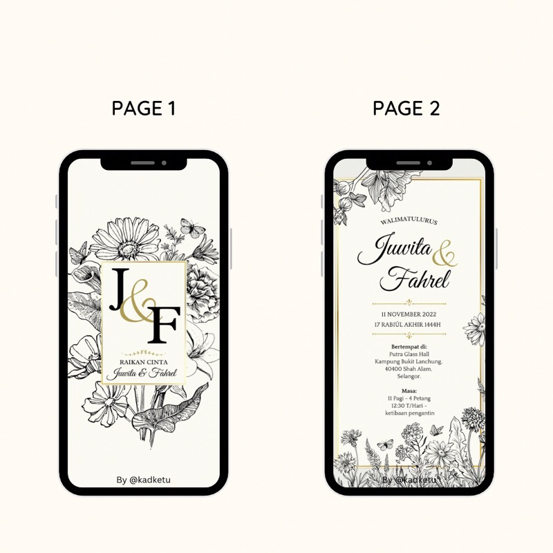 Digital Wedding Invitation Card / Kad Jemputan Kahwin | Shopee Malaysia