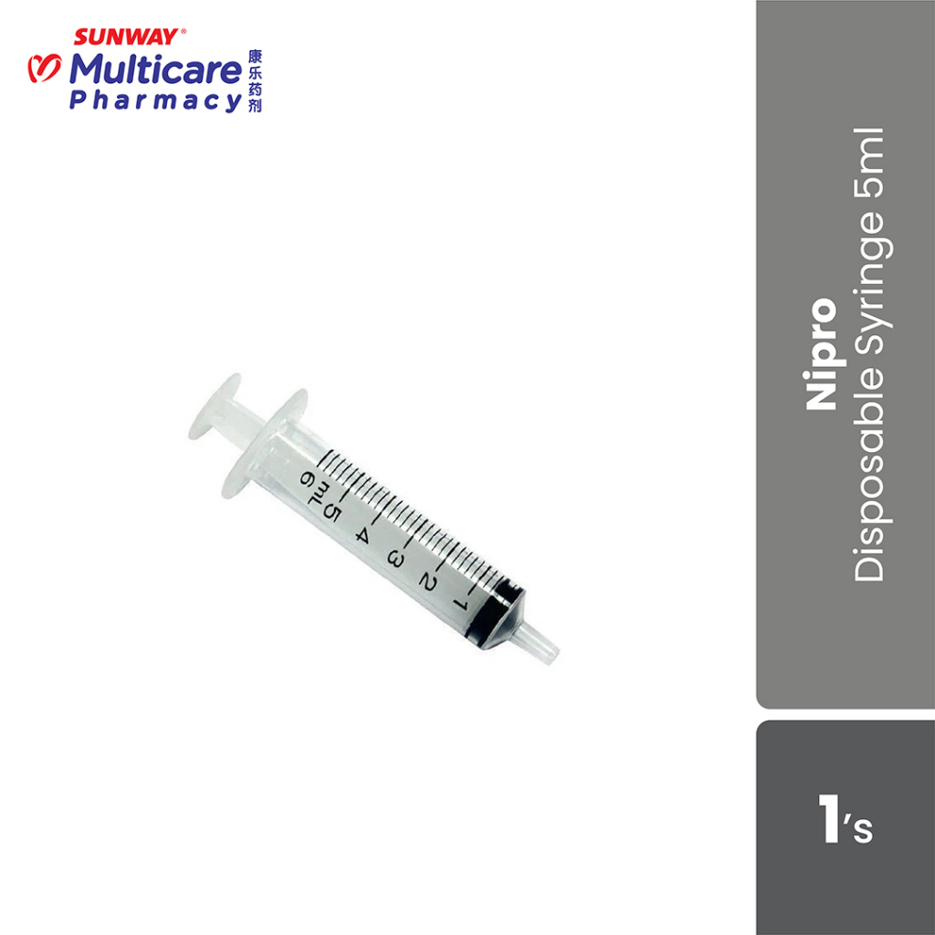 Nipro Syringe 5ml W/O Needle Luer Slip (1'S) | Shopee Malaysia
