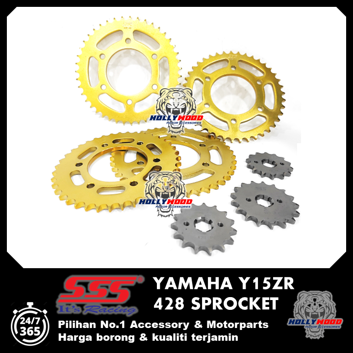 SSS 428 RACING SPROCKET GOLD YAMAHA Y15ZR FZ150 ALLOY STEEL JAPAN ...