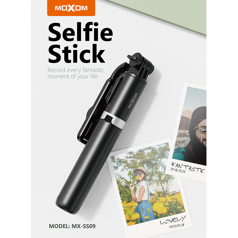 MOXOM MX-SS09 Selfie Stick Bluetooth Wireless Remote Control Tripod ...