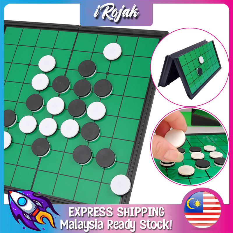 [iRojak] Magnetic Foldable Reversi Othello Board Chess Children Family ...