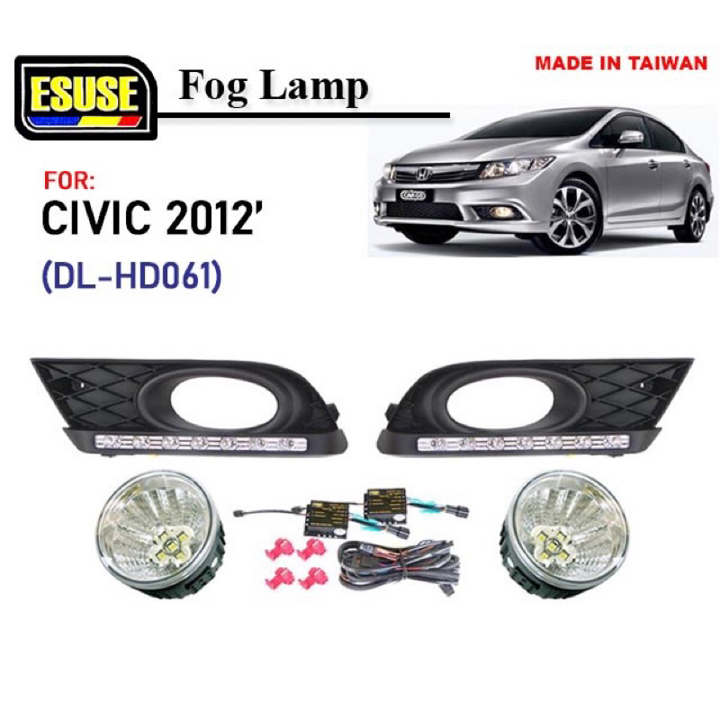 Honda civic fb 2012 2013 2014 2015 oem foglamp foglight fog day lamp ...