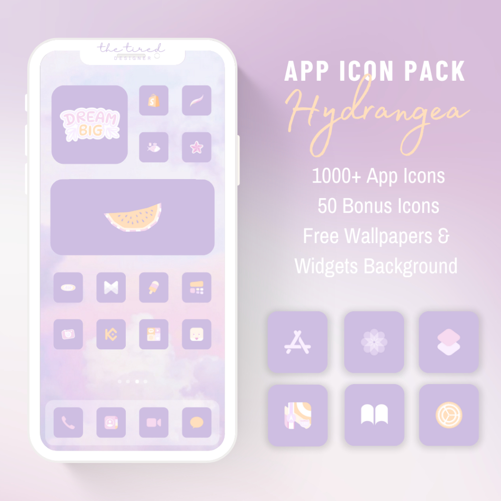 Hydrangea 1000+ App Icons Pack Homescreen Themes Widgets Wallpaper for ...