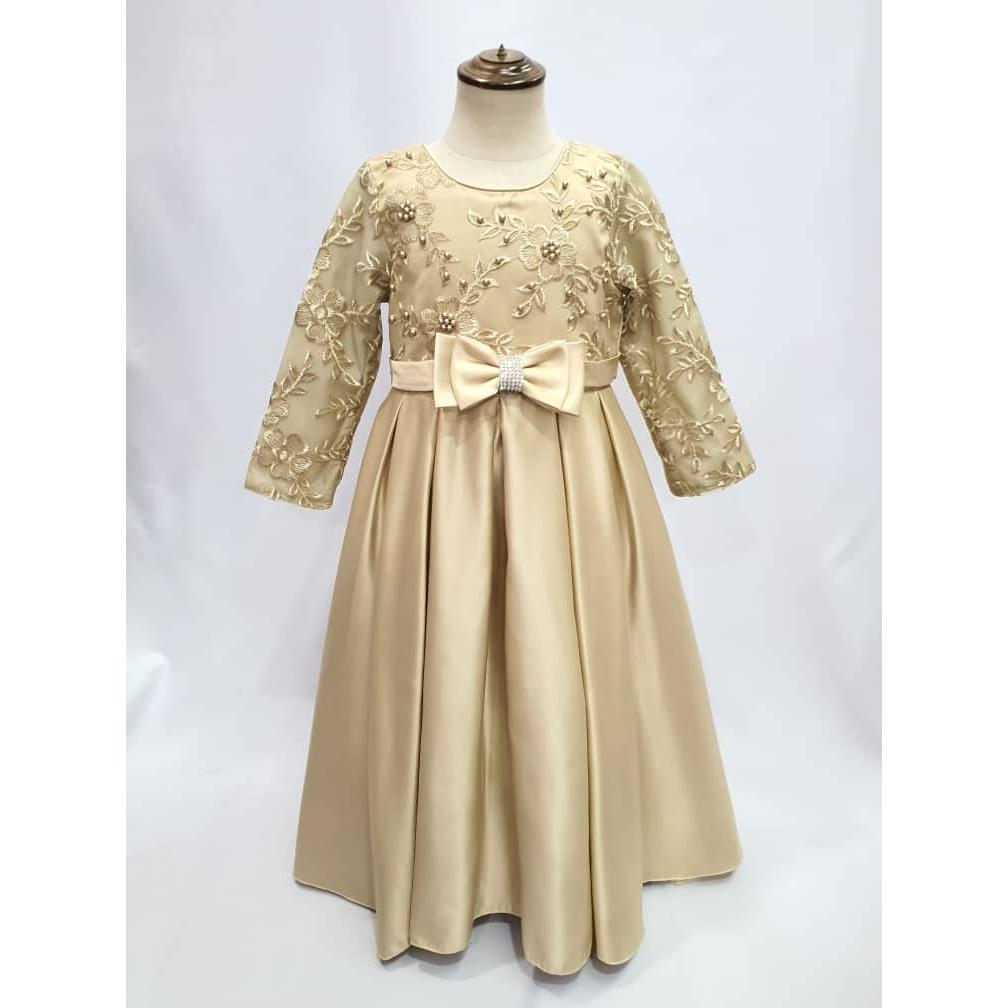 Girl Dress Jubah Budak Perempuan Baju Raya 2024 Sedondon Gaun Birthday ...