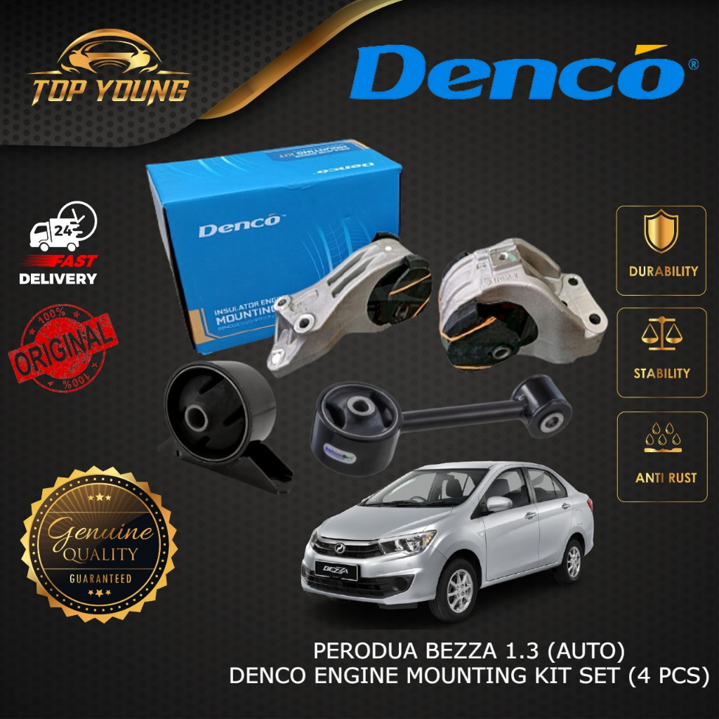 DENCO PERODUA BEZZA 1.3 (AUTO) ENGINE MOUNTING KIT SET 100% ORIGINAL ...