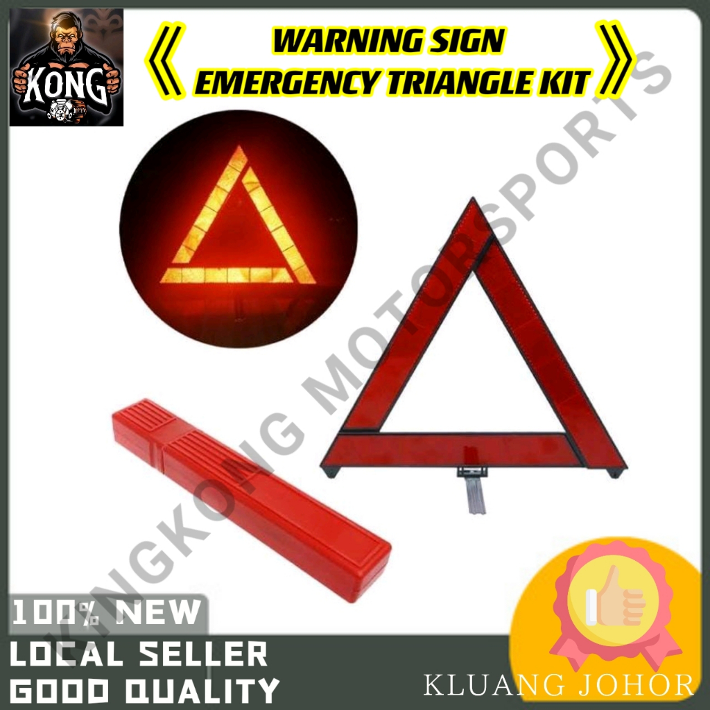 LORRY WARNING SAFETY ROAD SIGN EMERGENCY REFLECTIVE TRIANGLE KIT ...