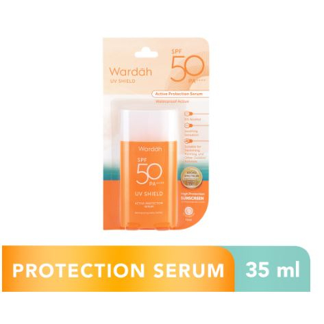 Wardah UV Shield Active Protection Serum Sunscreen SPF50 PA++++ (35ml) | Shopee Malaysia