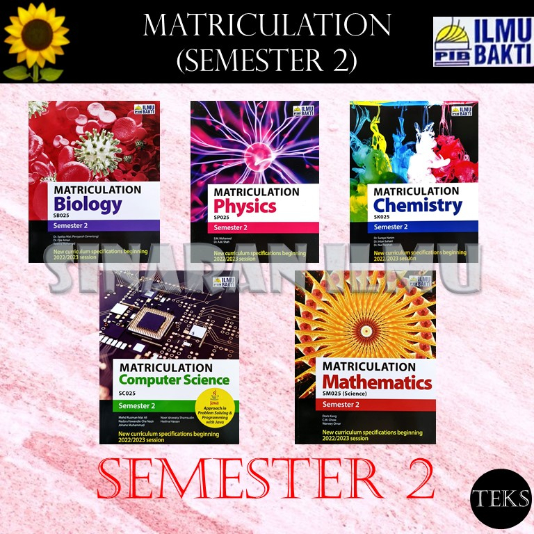 (SI)2023 TEKS ：MATRICULATION SEMESTER 2- BUKU LATIHAN :BIOLOGY ...