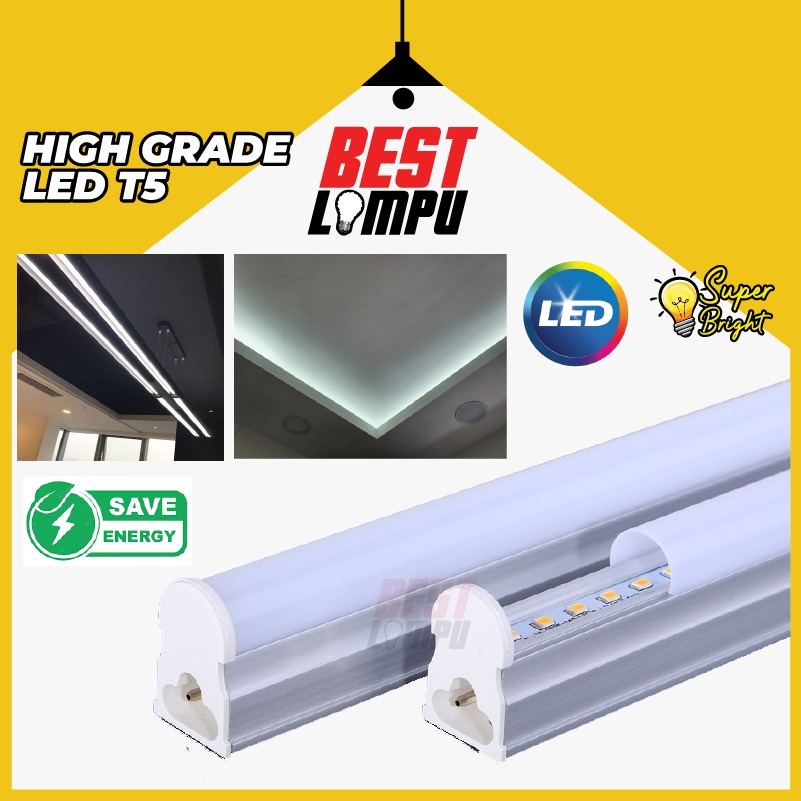 Super Bright LED T5 Tube Light 4ft=28W Ceiling Wall Decoration Strip Lights Living Hall Plaster ...