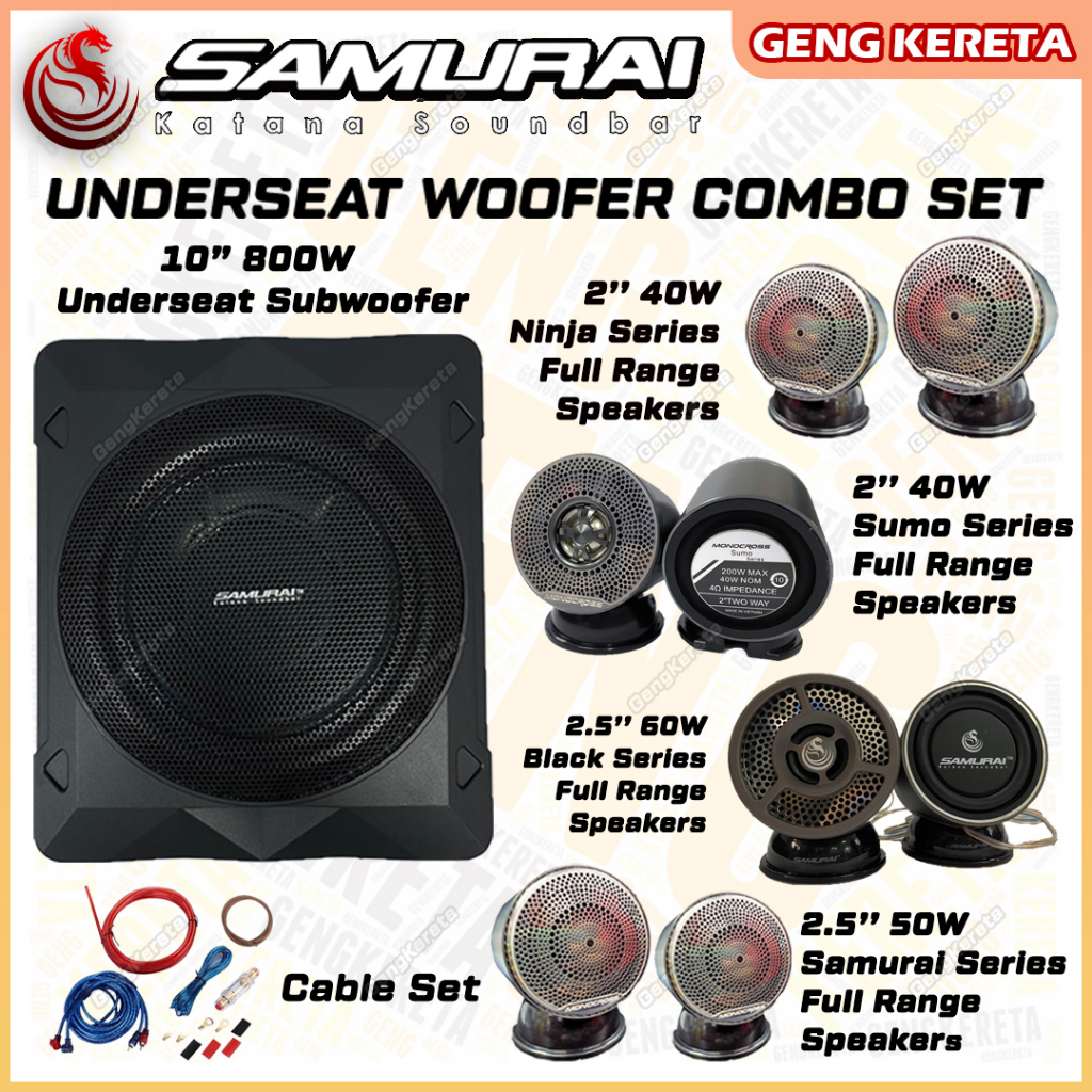 🔥 Hot Deal Underseat Subwoofer Combo Set 🔥 10'' 800W Underseat ...
