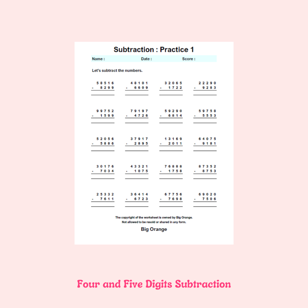 Printable Mathematics Worksheets - 6000 Questions, Addition ...