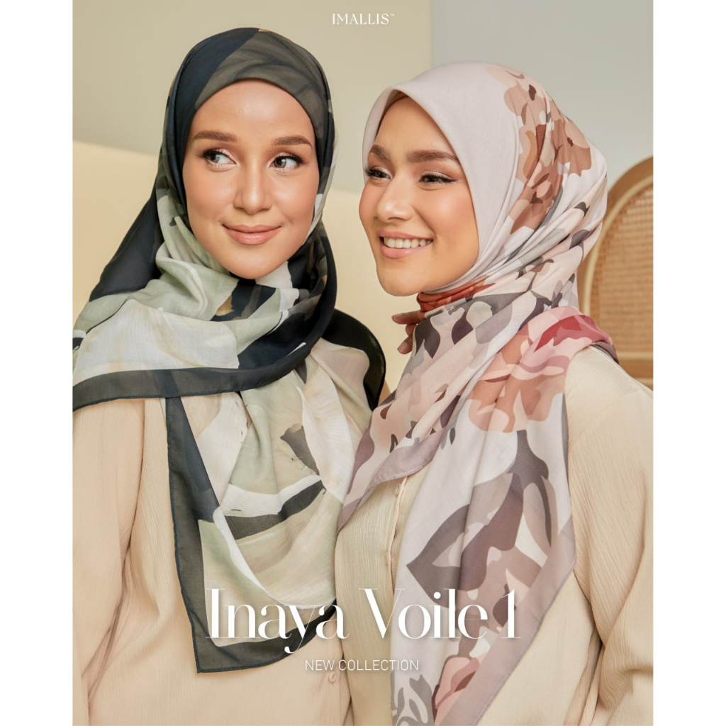 Tudung Bawal Printed Premium Cotton Voile Bidang 47 & 50 by Imallis ...