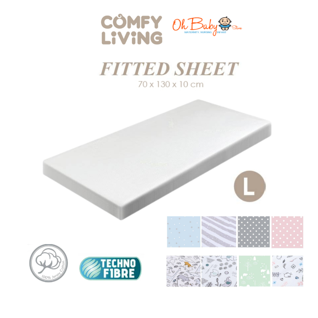 Comfy Baby Fitted Sheet L (70 x 130 x 10cm) | Shopee Malaysia