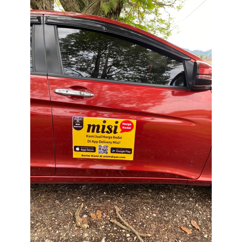 Sticker Magnet misi kereta / Poster magnet kereta / Car sign magnet ...