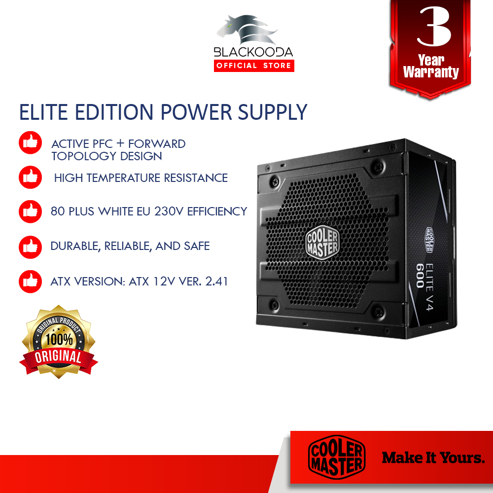 COOLER MASTER Elite V4 230V 500W PSU - CM-MPE-5001-ACABN-UK | Shopee ...
