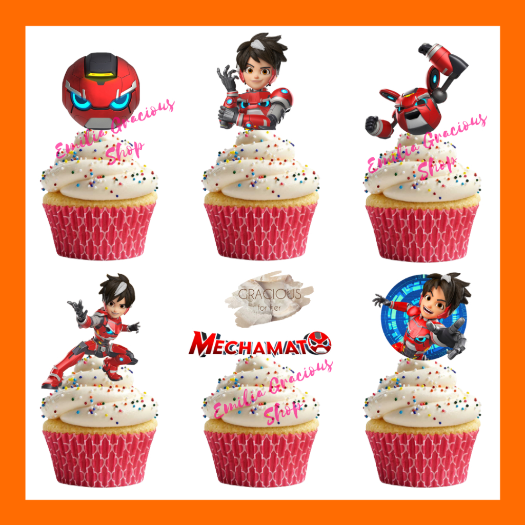 MECHAMATO 30 PCS CUPCAKE TOPPER | Shopee Malaysia