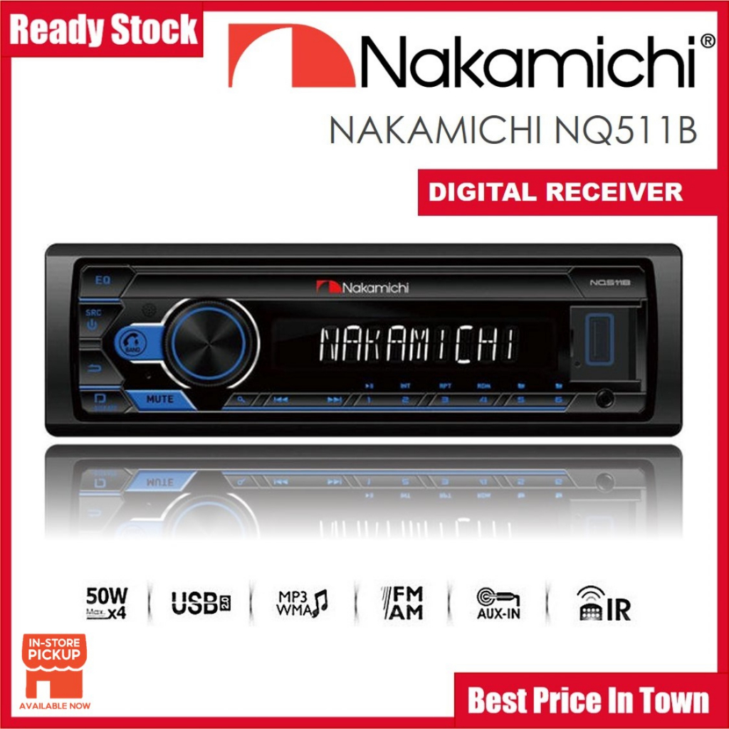 Nakamichi NQ511B 2021 New Model - USB, AM/FM radio, Bluetooth, Aux-In ...