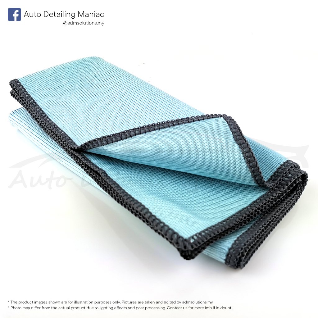 Dual Texture Glass Towel (320GSM) Windshield Window Cleaning, Buffing ...