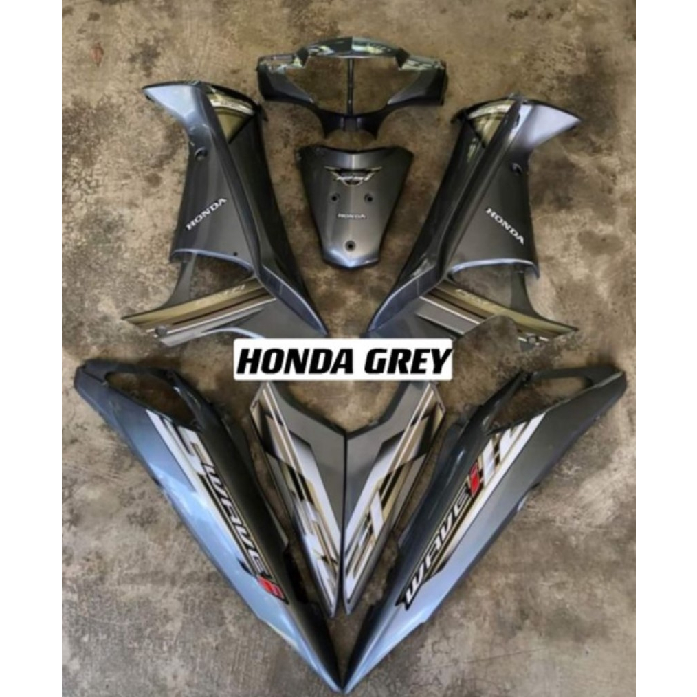 Honda Wave 125S Cover Set Grey, Blue, Candy Red,Black,Green Gray SIlver ...