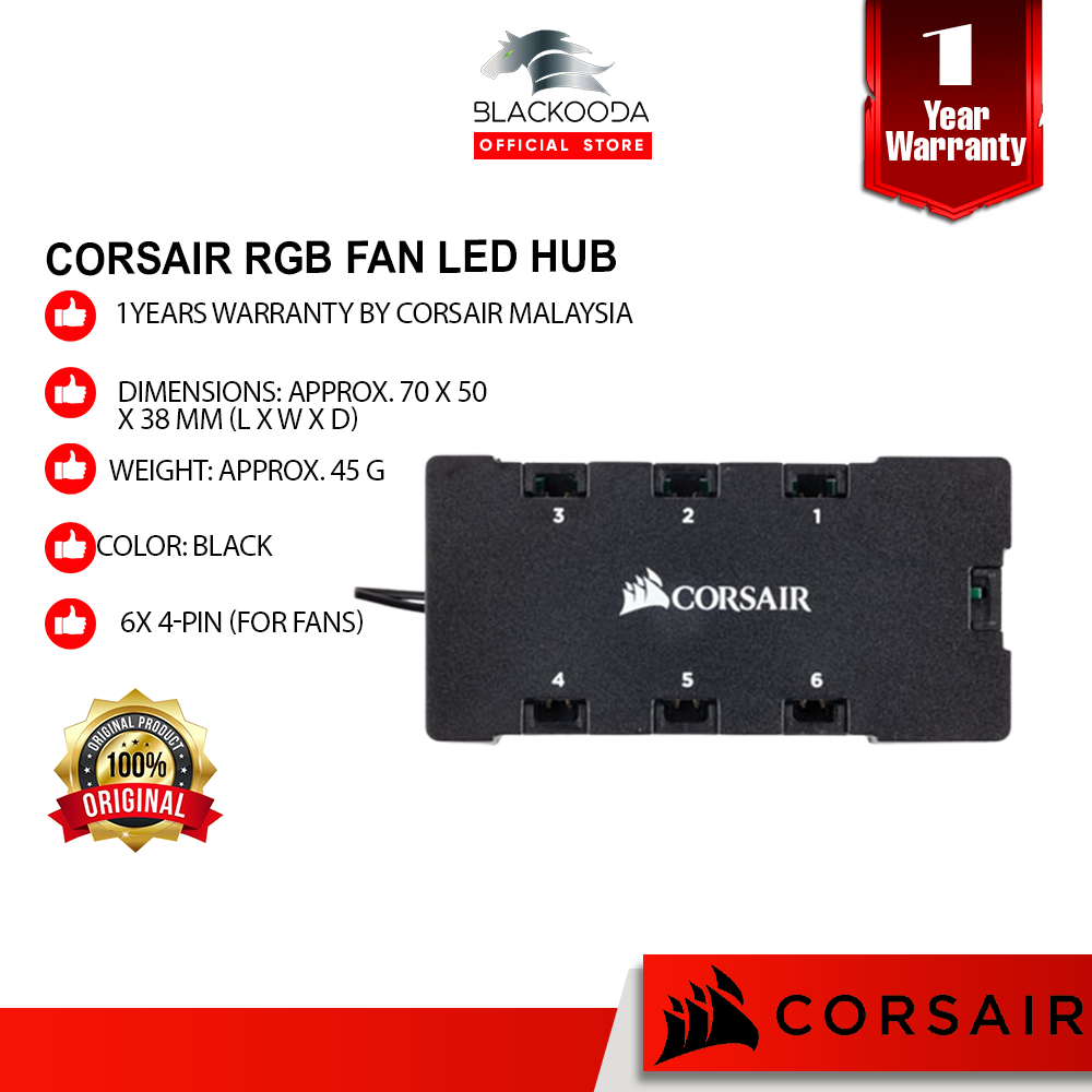 CORSAIR RGB FAN LED HUB ( CO-8950020 ) | Shopee Malaysia