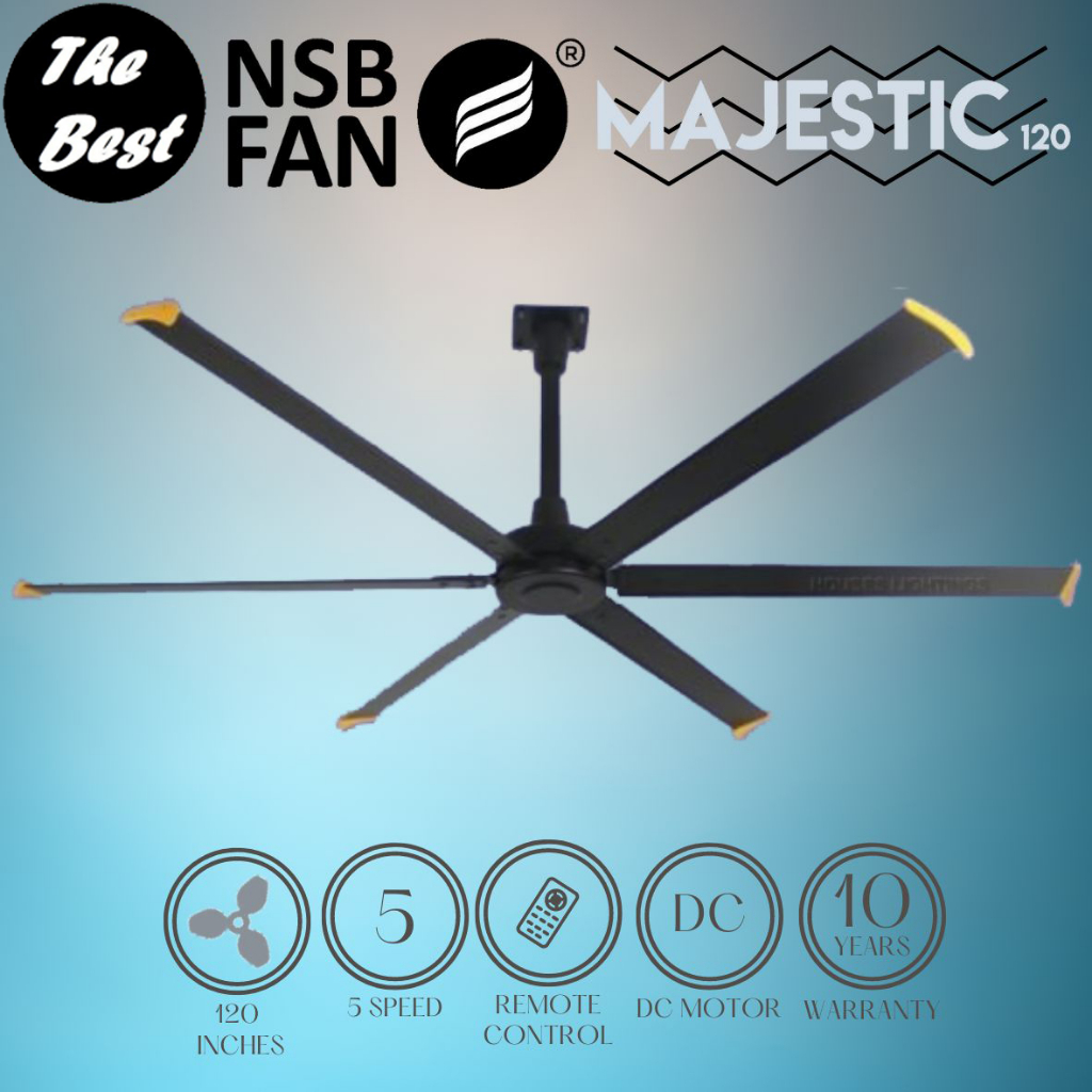 NSB MAJESTIC 120 Inches DC Motor Giant Fan With Remote Control 5 Speed ...