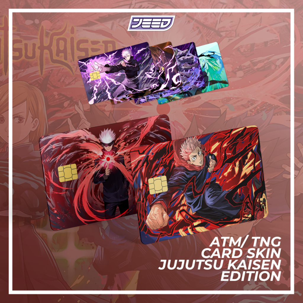 [Jujutsu Kaisen] ATM, Bank Debit Credit Card & Touch N Go Sticker Cover ...