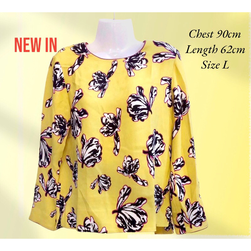 Women yellow floral blouse | Shopee Malaysia