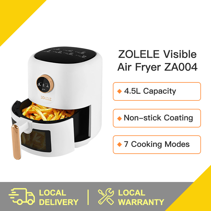 ZOLELE 4.5L Visual Air Fryer Multi Function Air Fyer Kitchen Oven Airfryer Bake Fried Microwave ...