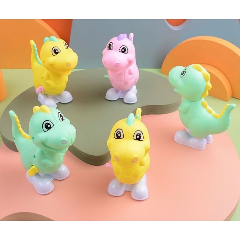 CUTE CARTOON CLOCKWORK ANIMAL DINASOUR WIND UP WALKING N JUMPING FOR ...