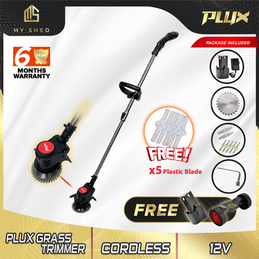 PLUX 12V Lithium Ion Battery Cordless Grass Trimmer [2 BATTERIES ...