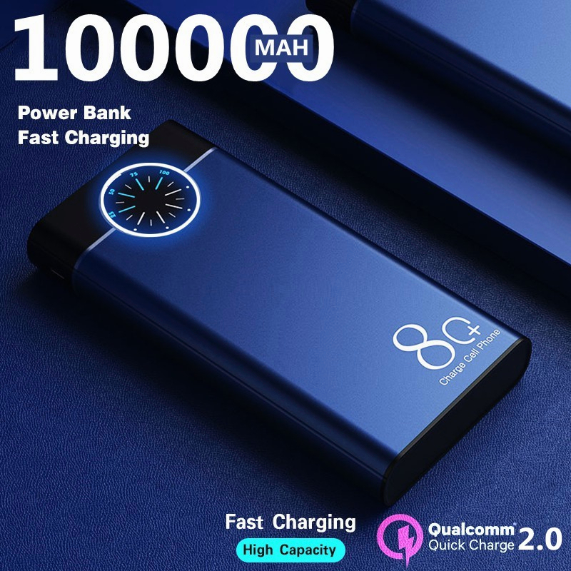 (Malaysia Stock) 100000mAh Powerbank Clock Digital Display Large ...