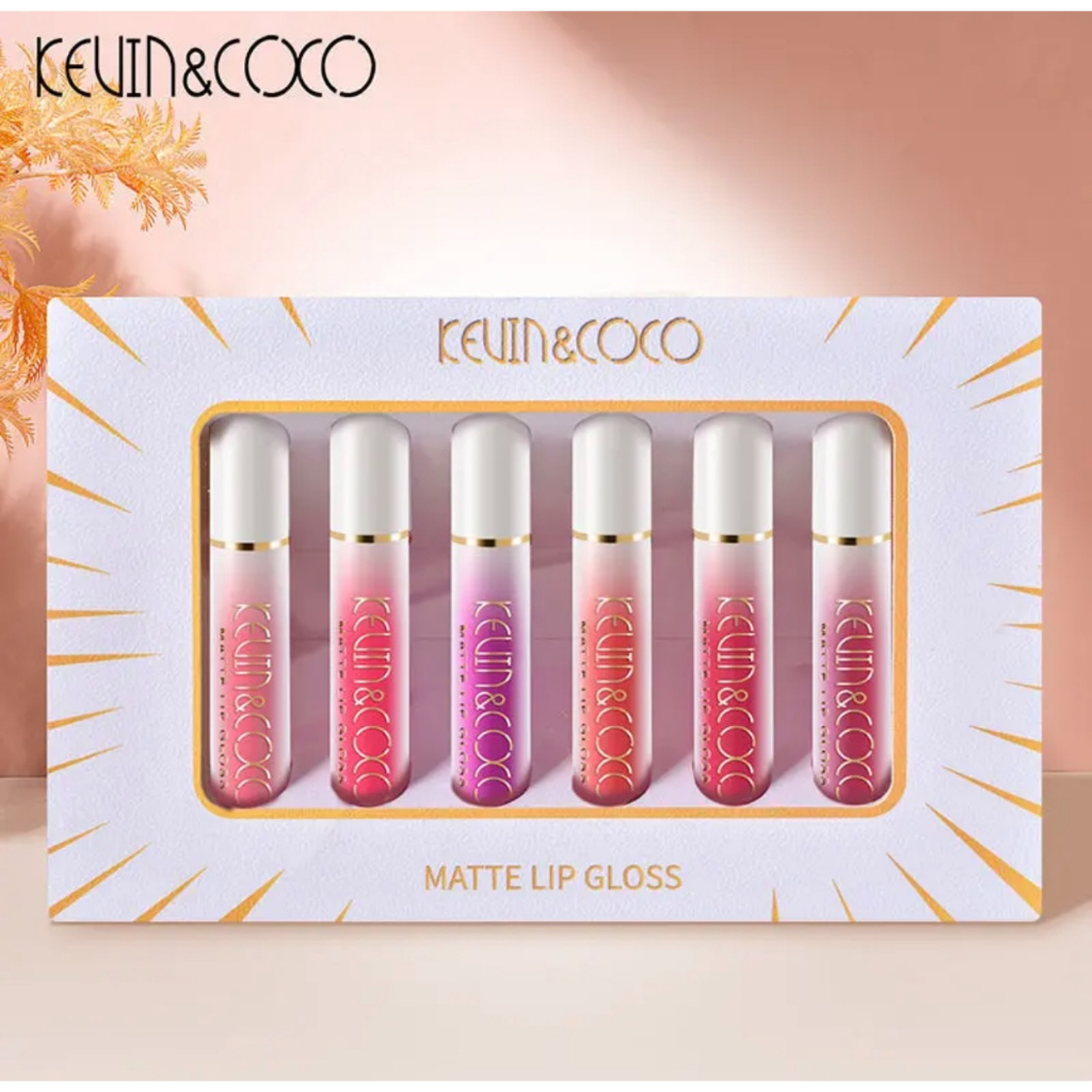 Kevin & Coco 6 Colors Matte Lip Gloss Lipstick Lipgloss Lip Set ...