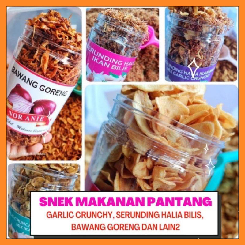 MAKANAN PANTANG SNACKS GARLIC BAWANG PUTIH RANGUP PERIA CRISPY RANGUP ...
