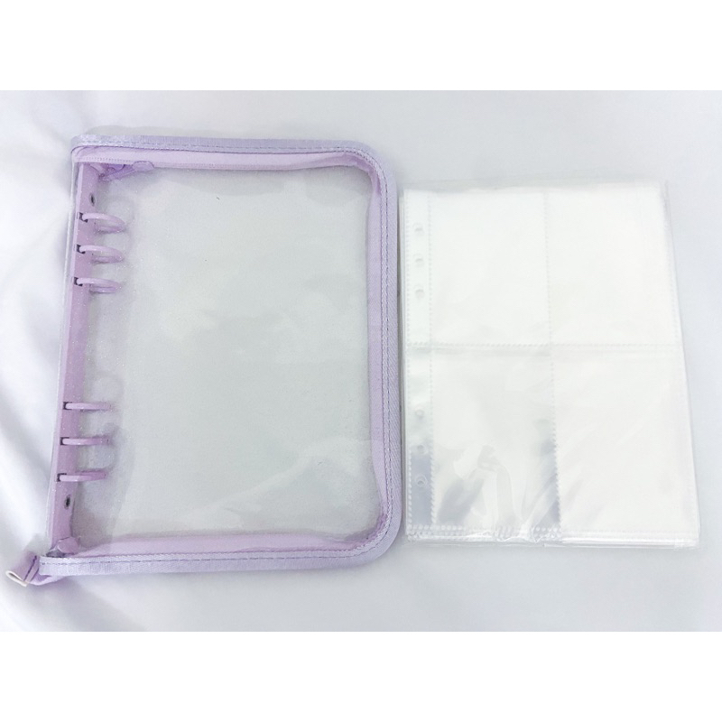 [READY STOCK ] A5 Zipper 6 Rings Purple Binder with 4p sleeves (30 pcs ...