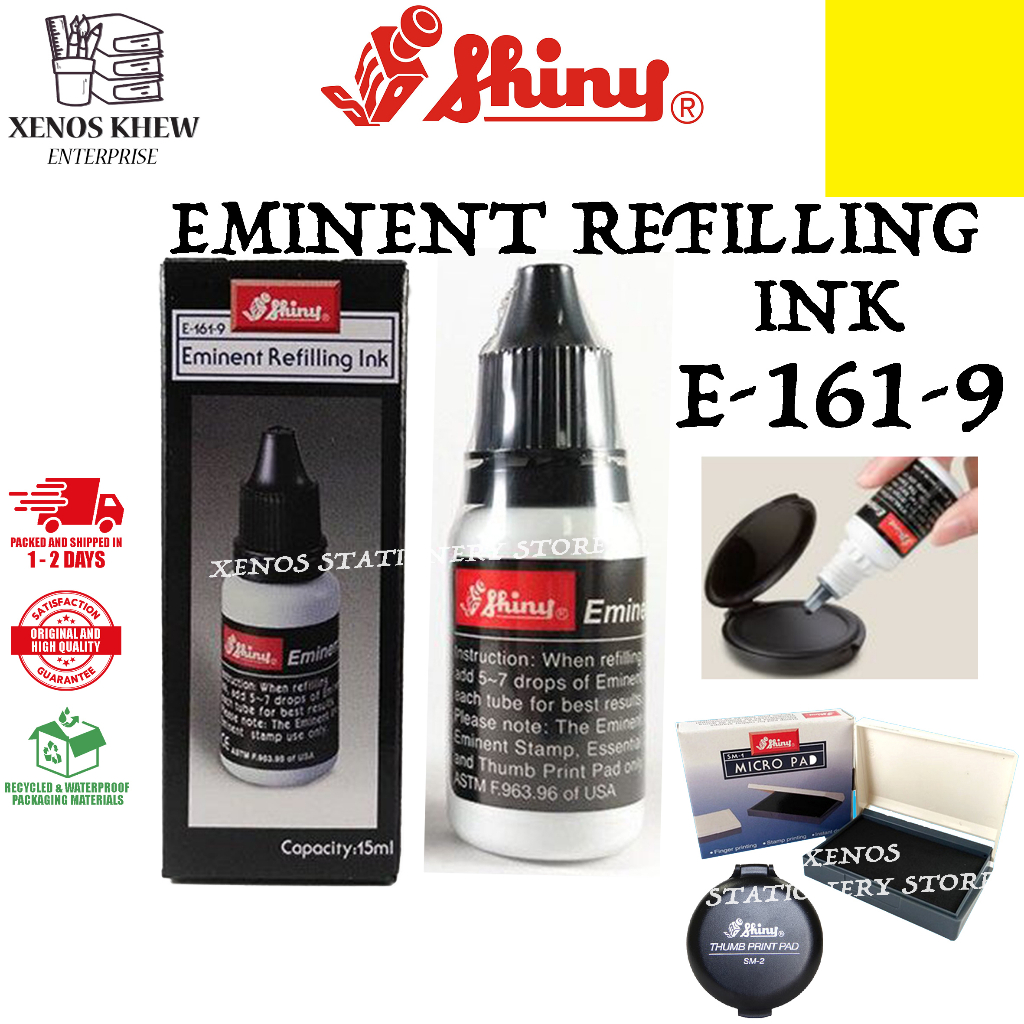 SHINY EMINENT REFILLING INK / THUMB PRINT PAD REFILL INK [ E161-9 ...