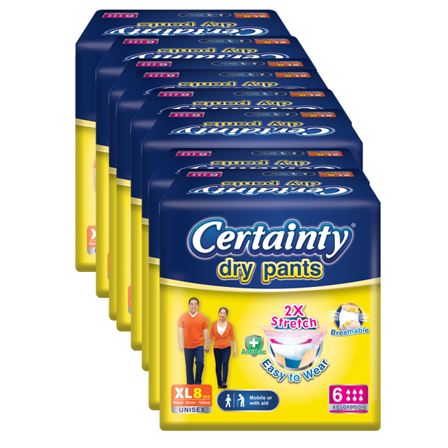 Certainty Drypants Regular Pack M88/L72+8 (80) /XL64/XXL48 (8 Packs ...