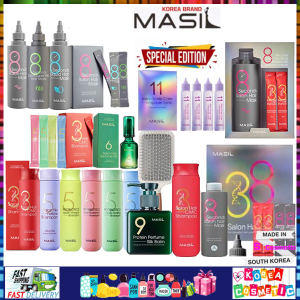 [Masil] 9Protein Perfume Silk BalmHair Mask 3 CMC Shampoo 8 Seconds Salon Hair Mask Hair care ...