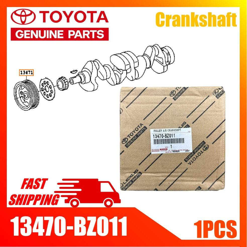 Genuine Toyota Crankshaft Pulley 13470-BZ011 – Crankshaft / Avanza ...
