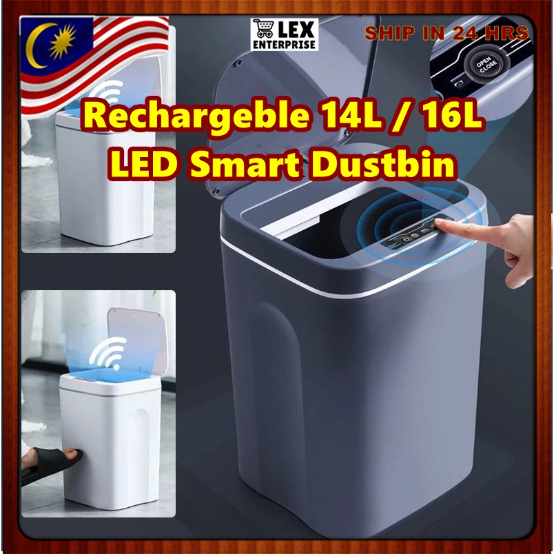Rechargeable Automatic Touchless Big Volume Smart Sensor Dustbin ...