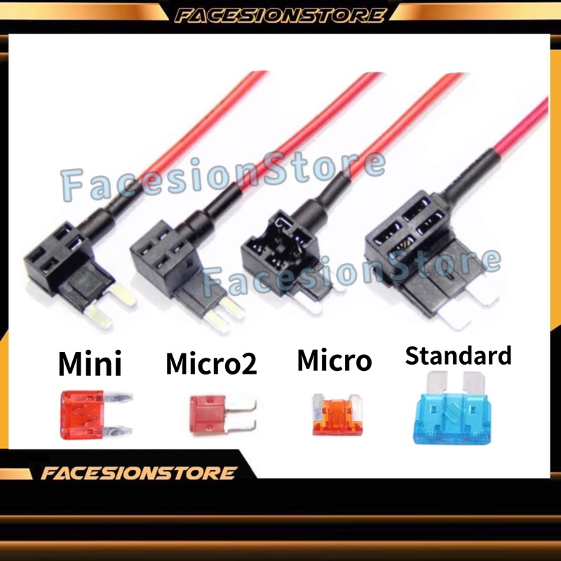 Mini, Micro, Standard Blade Fuse Tap Holder Quick Joint Cable Kit ...