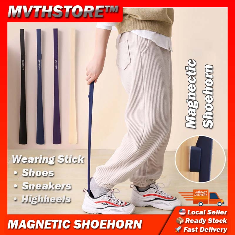 Magnetic Shoe Horn 63cm Long Handle Nylon Shoehorn For Boots & Sneaker ...