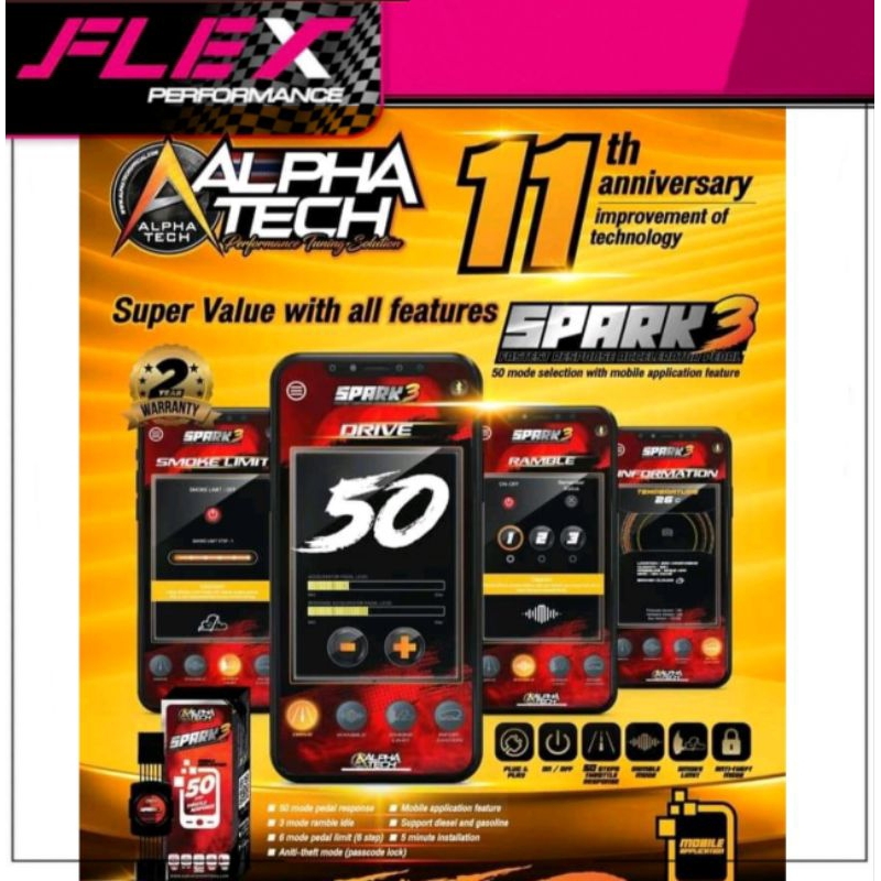ALPHA TECH SPARK 3 THROTTLE CONTROLLER RESPONSE ACCELERATOR HILUX RANGER NAVARA DMAX TRITON ...
