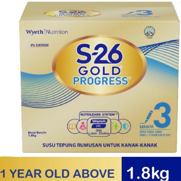 Wyeth S26 Gold Progress Step 3, (1 - 3 Years) Formulated Milk Powder ...